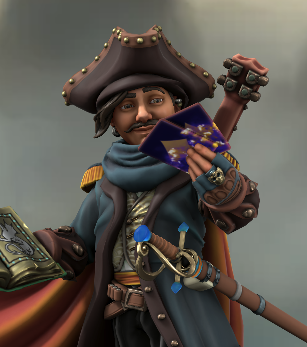 Captain of the Flightless Bird Lucian Foxfellow Character in Deckmaster ...