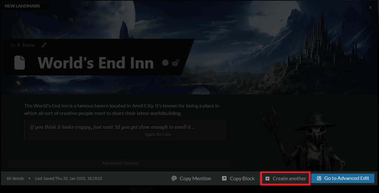 Lesson 1: Get Started with Articles in World Anvil Beginner Tutorials ...