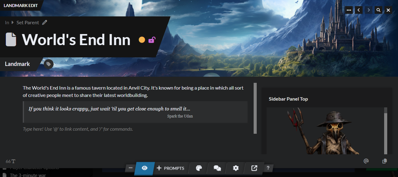 Lesson 1: Get Started with Articles in World Anvil Beginner Tutorials Knowledge Base | World Anvil