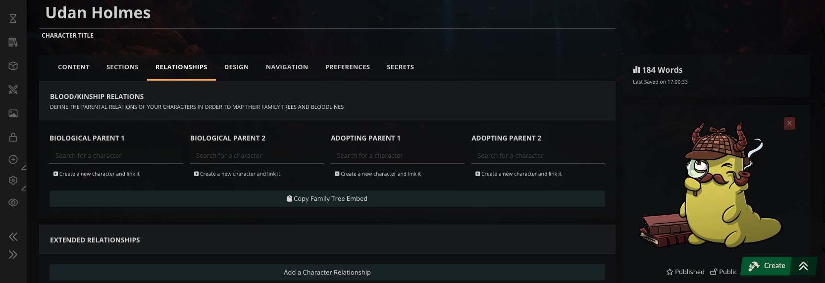 Feature Guide to Family Trees in Family Trees Knowledge Base | World Anvil