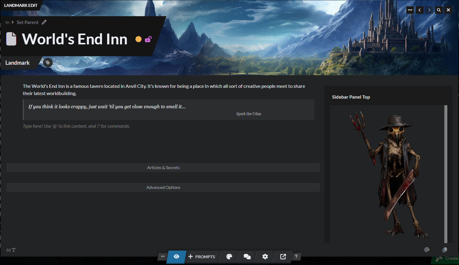 Lesson 1: Get Started with Articles in World Anvil Beginner Tutorials Knowledge Base | World Anvil