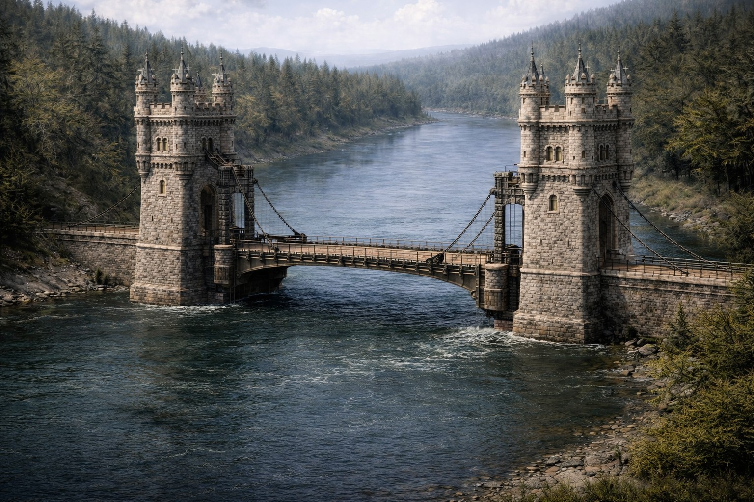 Imperium Lift Bridge Building / Landmark in The Chimera Mythos | World ...