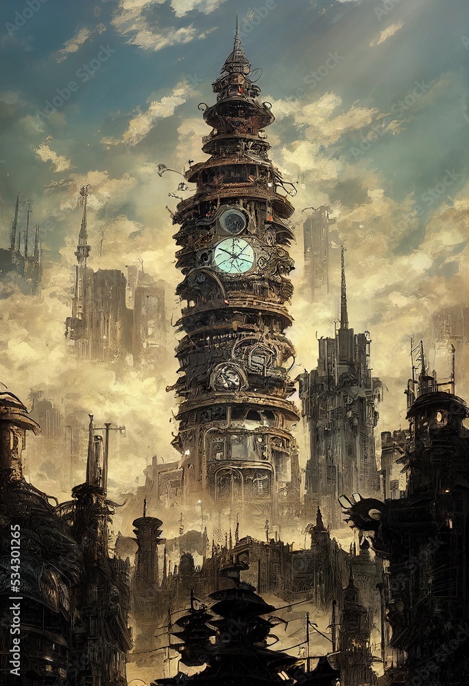 The Grand Clocktower Building / Landmark in Pirate World | World Anvil